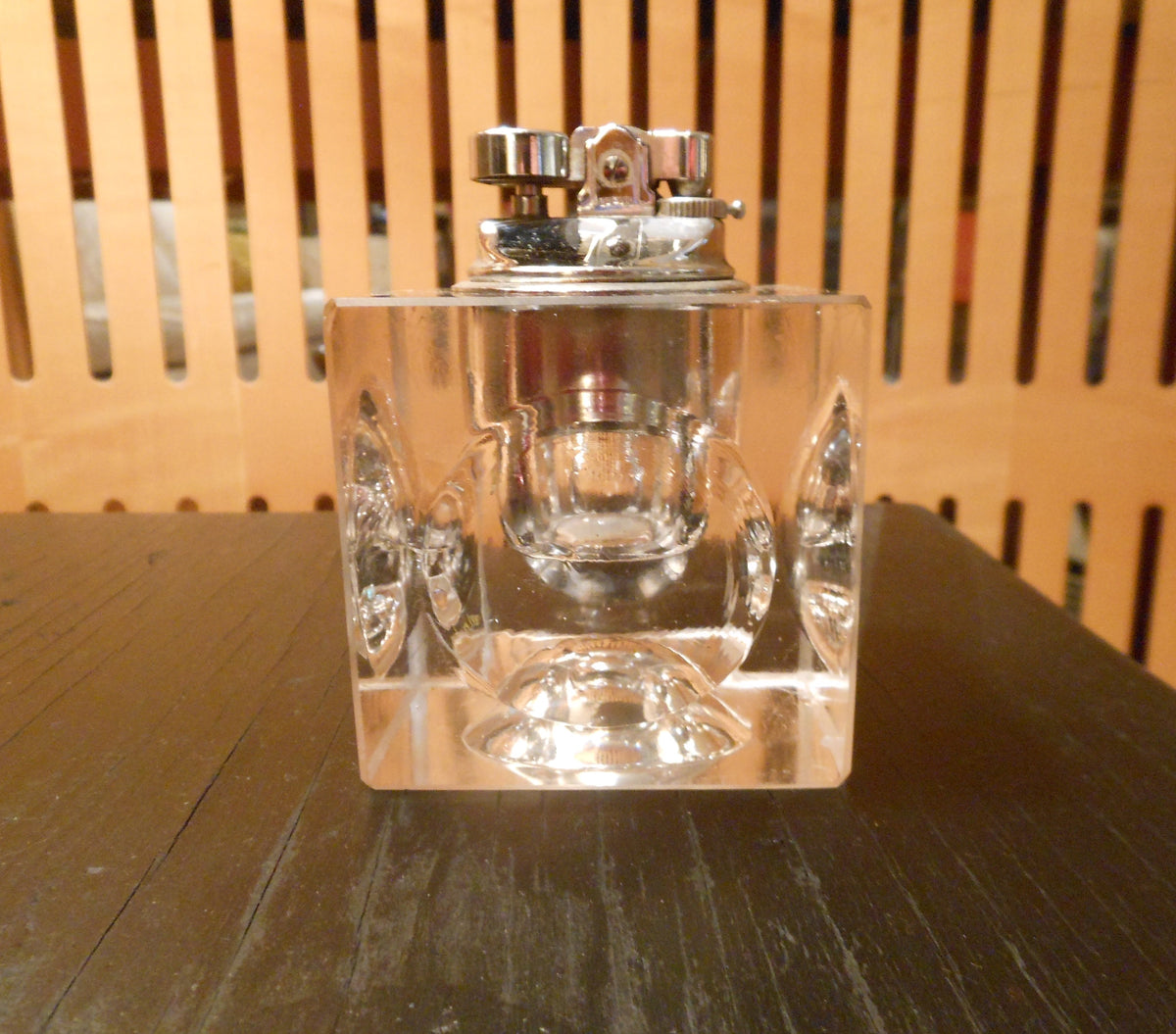 Vintage Modern Glass Cube Table Lighter – Retro on 8th