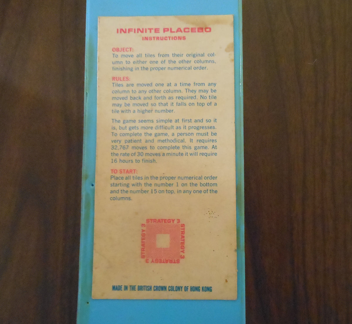 Infinite Placebo Game – Retro on 8th